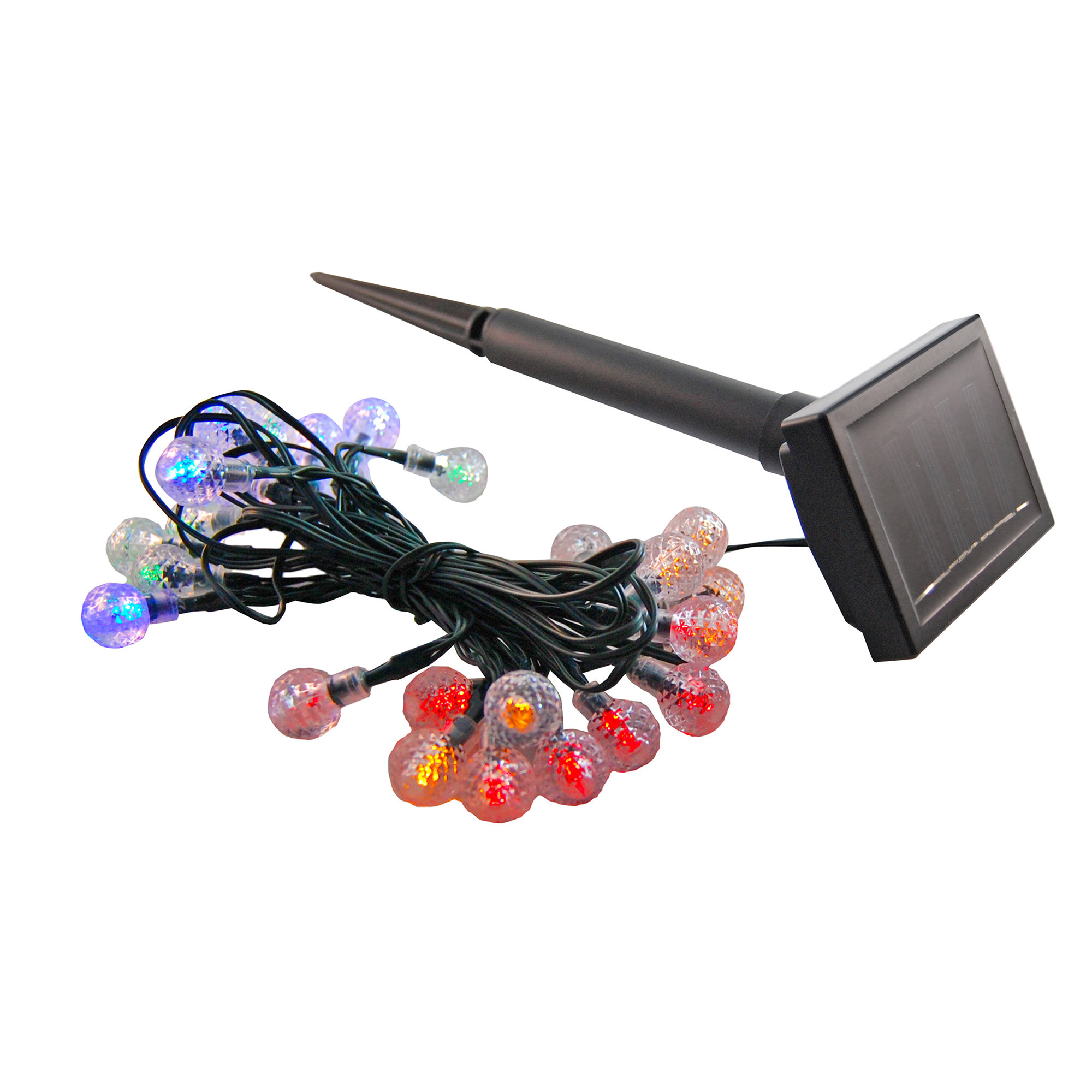 The Party Aisle™ Solar Powered String Lights With Faceted Balls ...