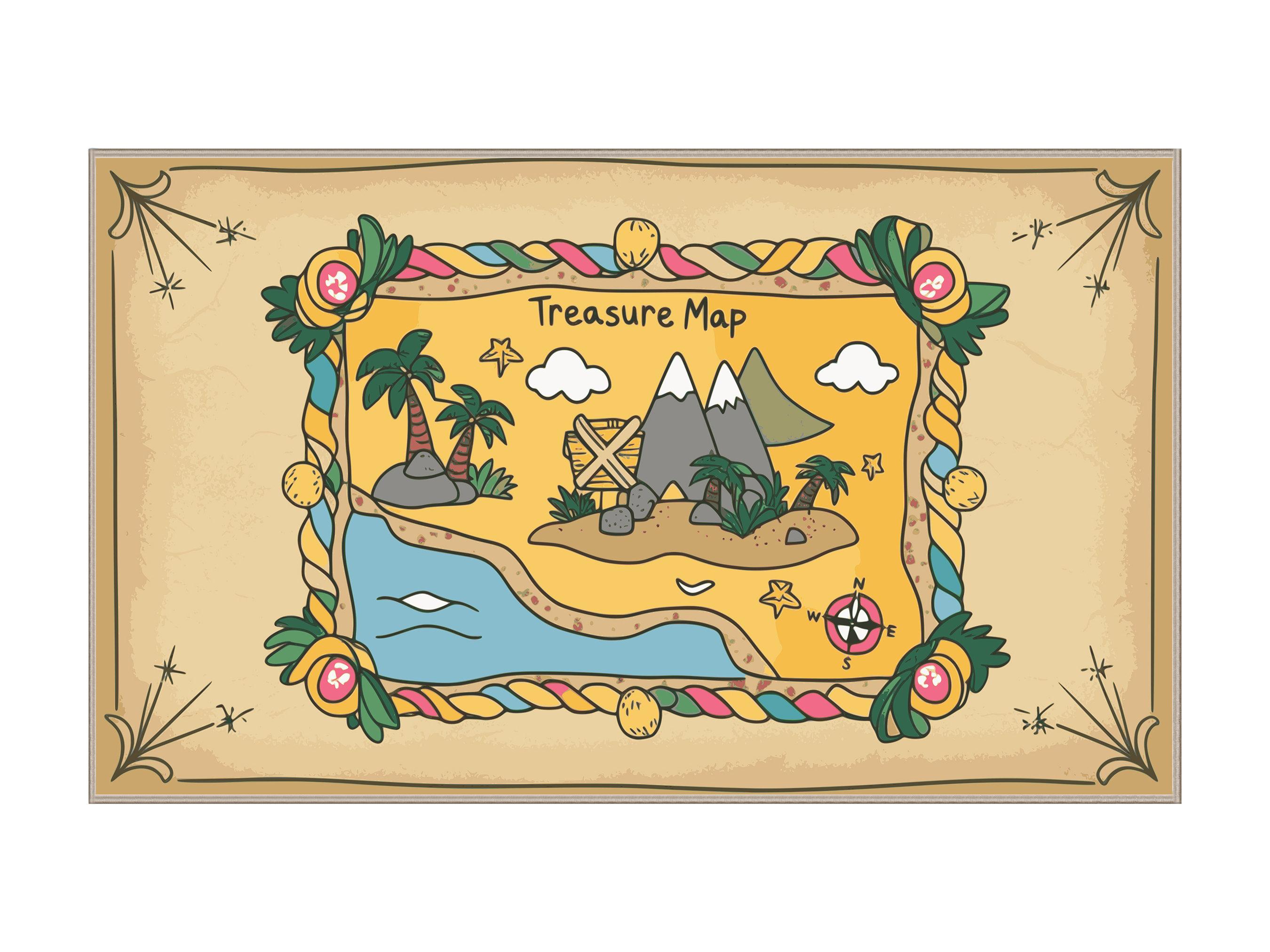 Sunside Sails Pirates Ocean Kids Rug | Wayfair