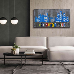 Epic Graffiti 'Detroit City Skyline License Plate " Detroit City ...