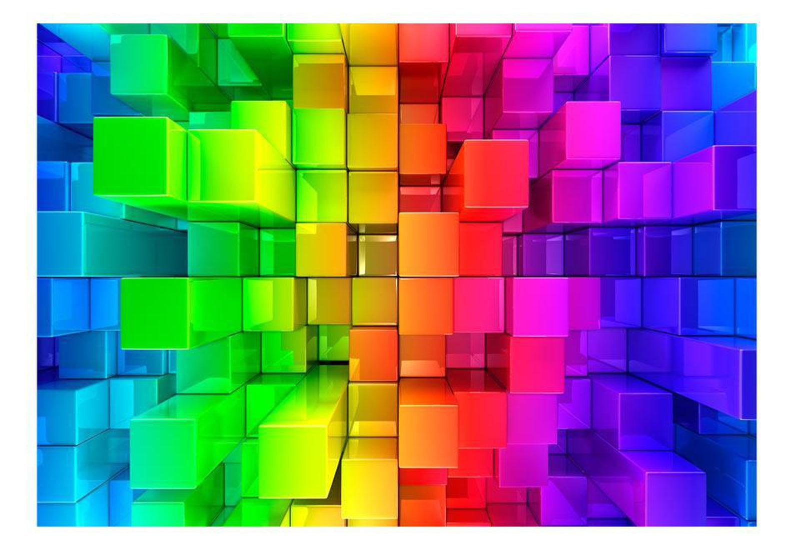 Orren Ellis Ciree Colorful Blocks Wall Mural | Wayfair