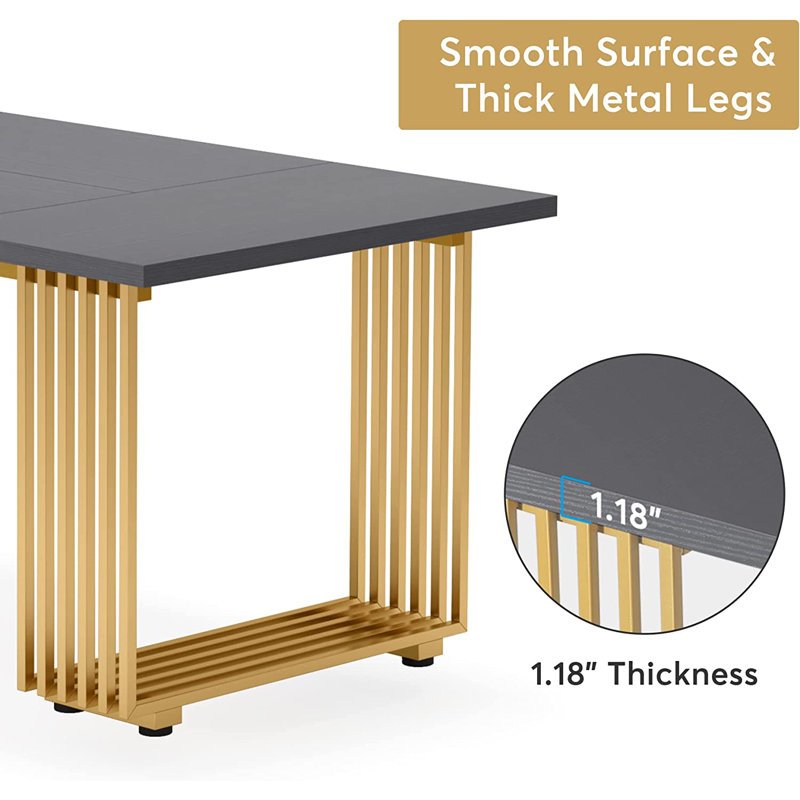 Mercer41 Legun Metal Base Dining Table & Reviews | Wayfair