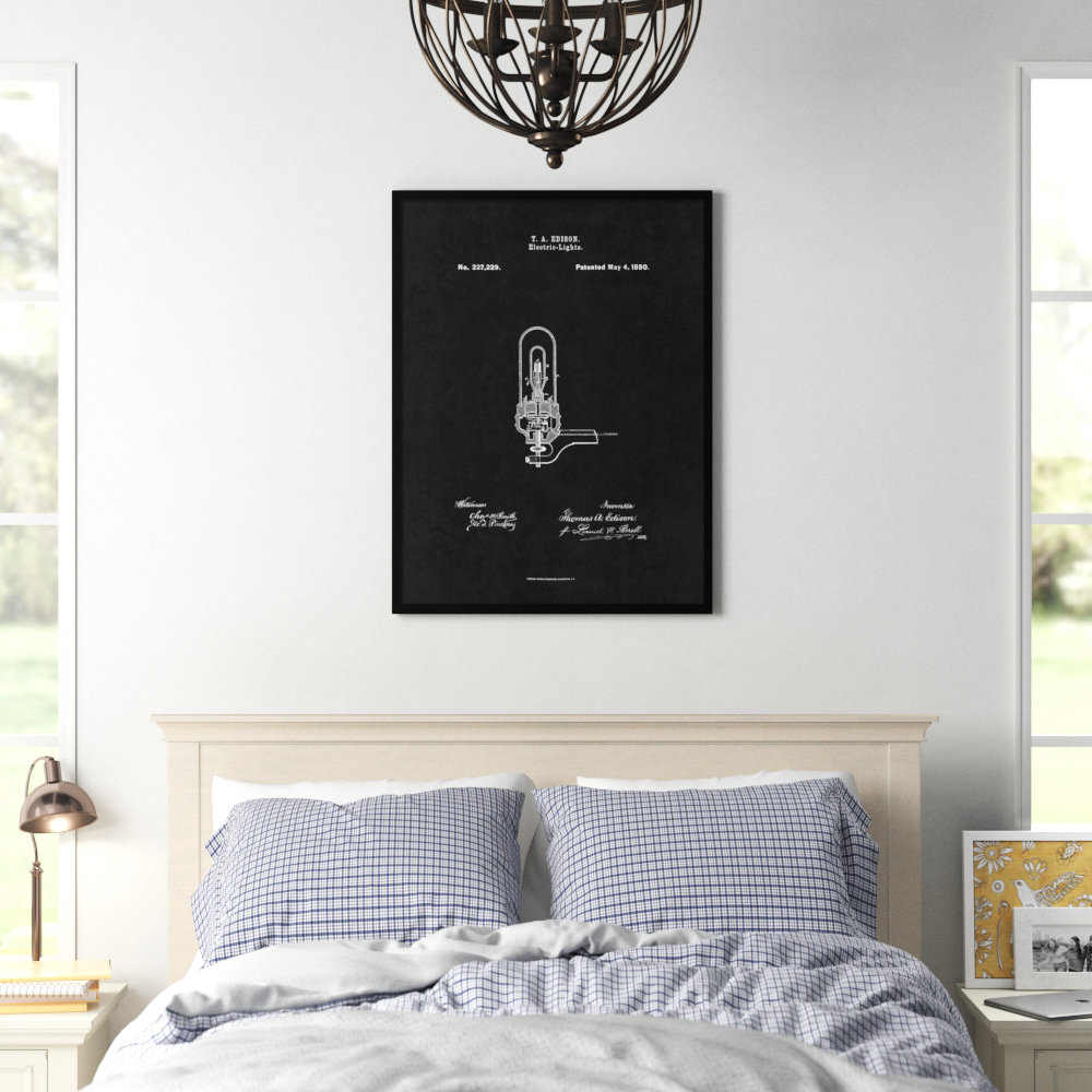 17 Stories '1880 Thomas Edison Electric Lights Vintage Patent Artwork ...