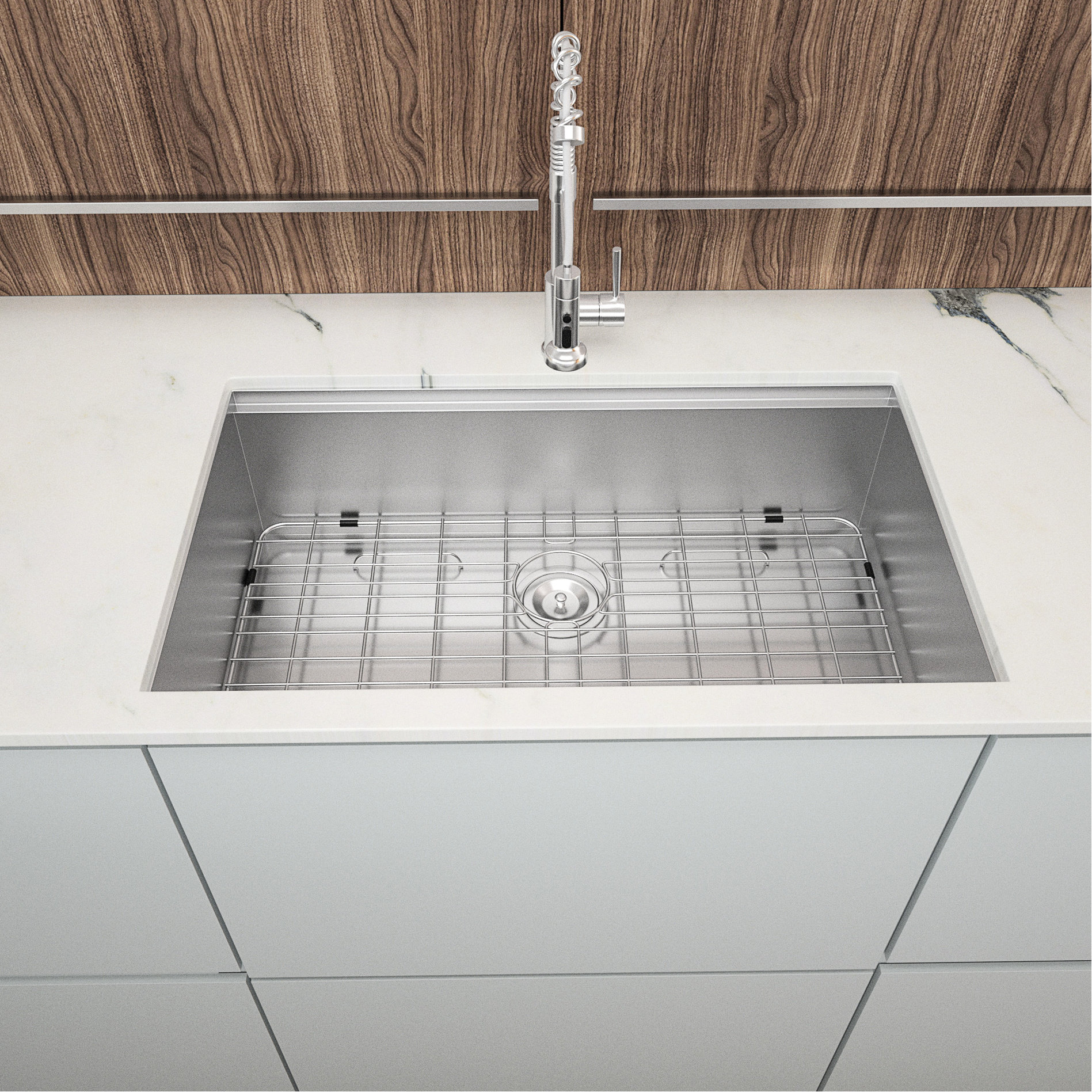 DuskDreams 30*19*9 Inch Undermount Kitchen Sink Of 16 Gauge Stainless ...