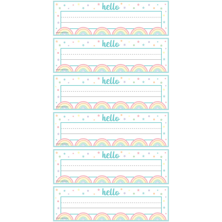 Teacher Created Resources Pastel Pop Flat Name Plates, 36 Per Pack, 6 ...