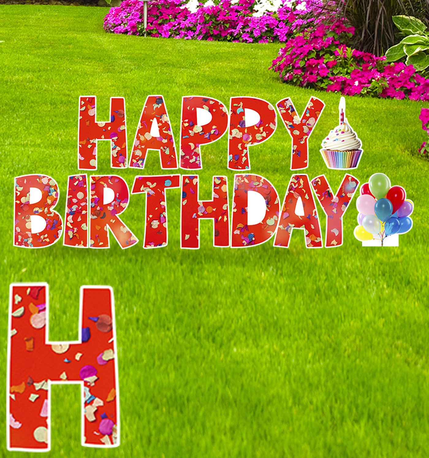 The Party Aisle™ Happy Birthday Yard Sign Confetti - Wayfair Canada