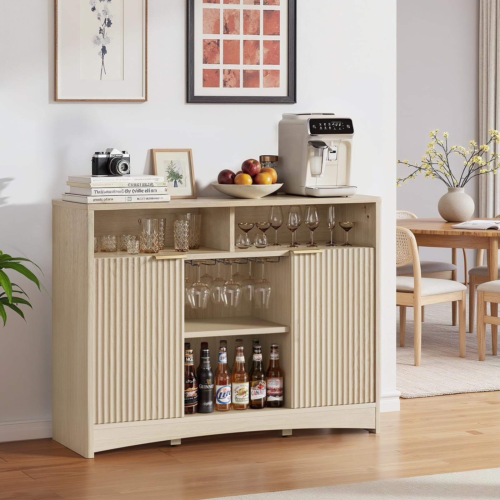 Dakota Fields Modern Dining Table Cabinet Storage Space, Suitable For ...