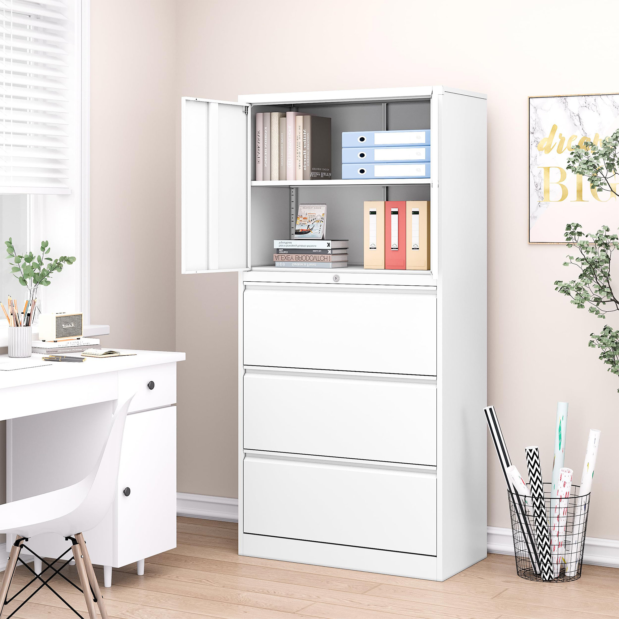 Latitude Run® Ablie 31.5'' Wide Filing Storage Cabinet | Wayfair