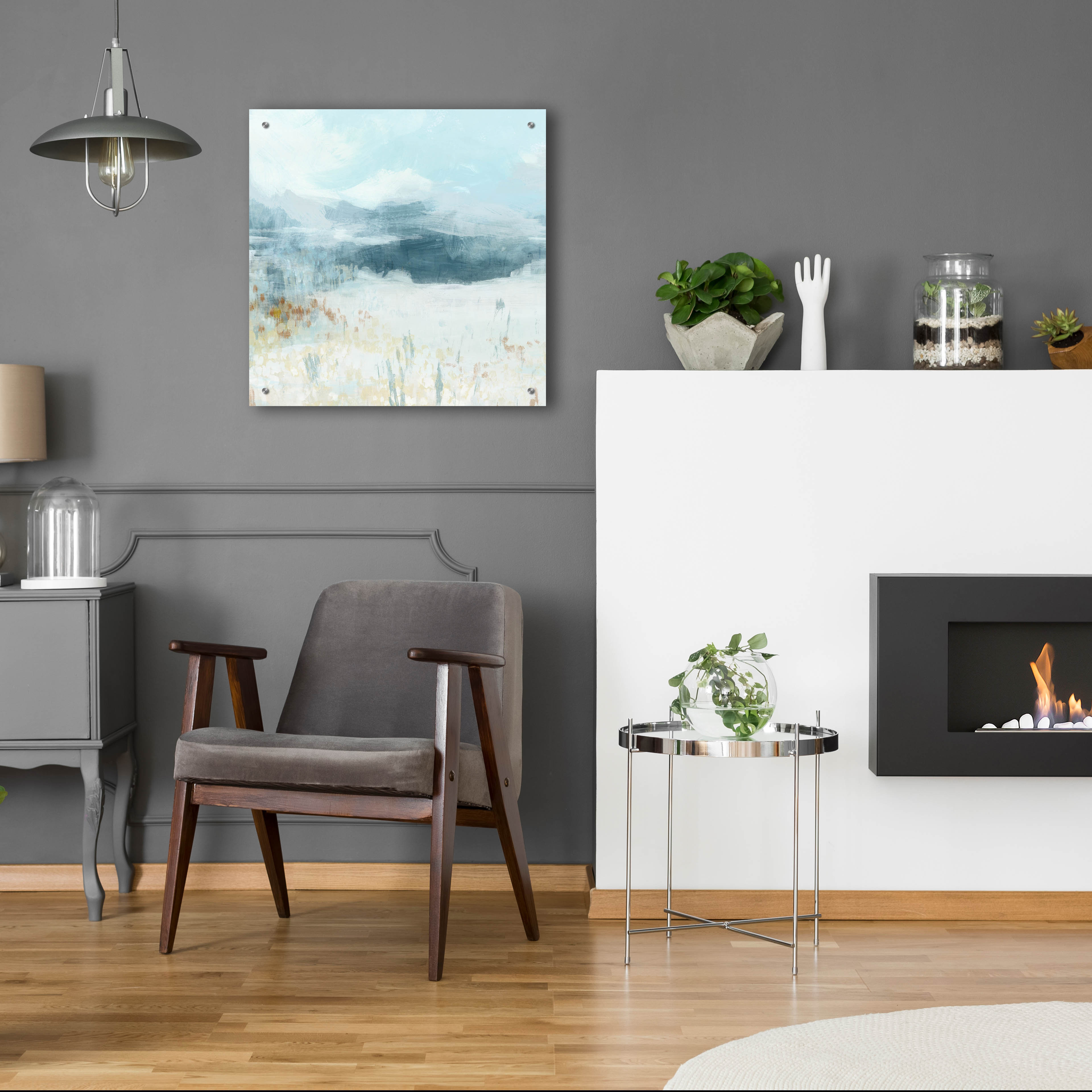 Wrought Studio™ 'White Mesa 1' by June Erica Vess Acrylic Glass Wall ...