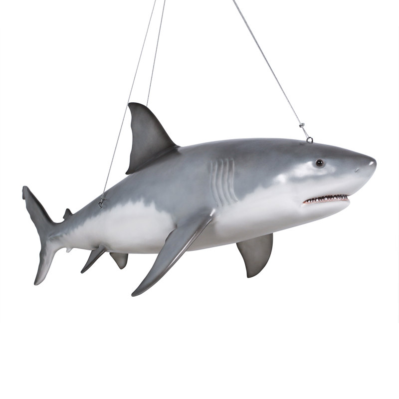 Design Toscano Great White Shark Ceiling Mount Trophy Statue | Wayfair