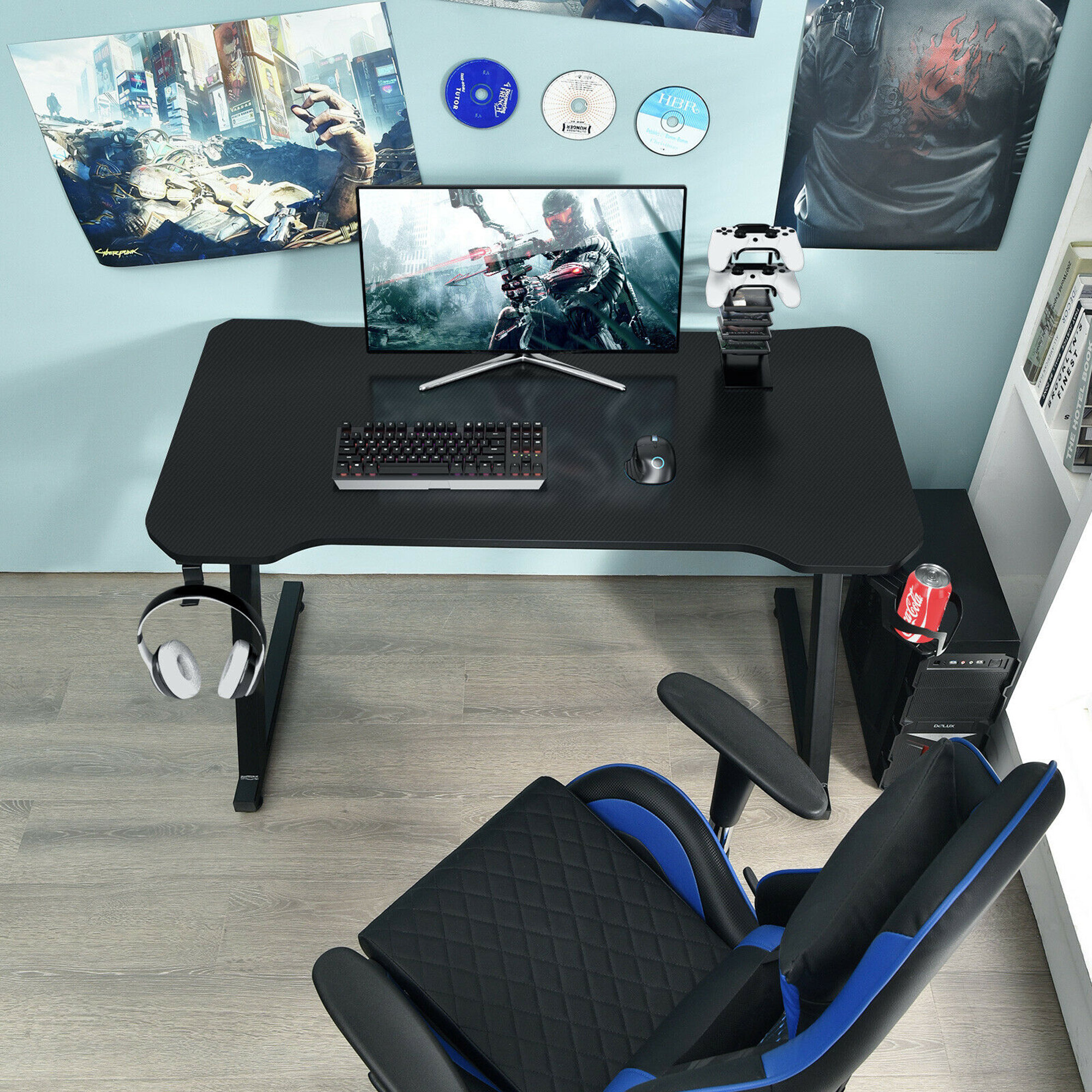 Gymax Metal Base Computer Desk | Wayfair