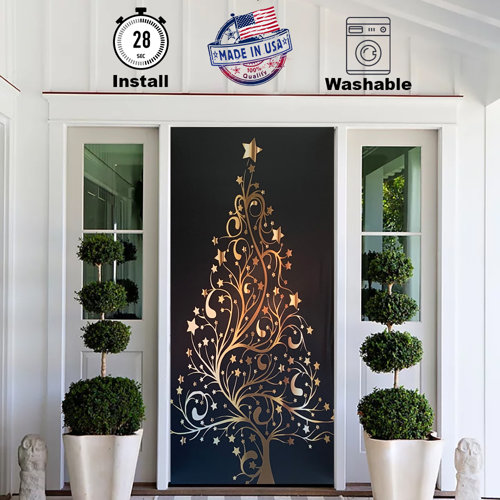 The Holiday Aisle® Christmas Tree Door Mural & Reviews | Wayfair
