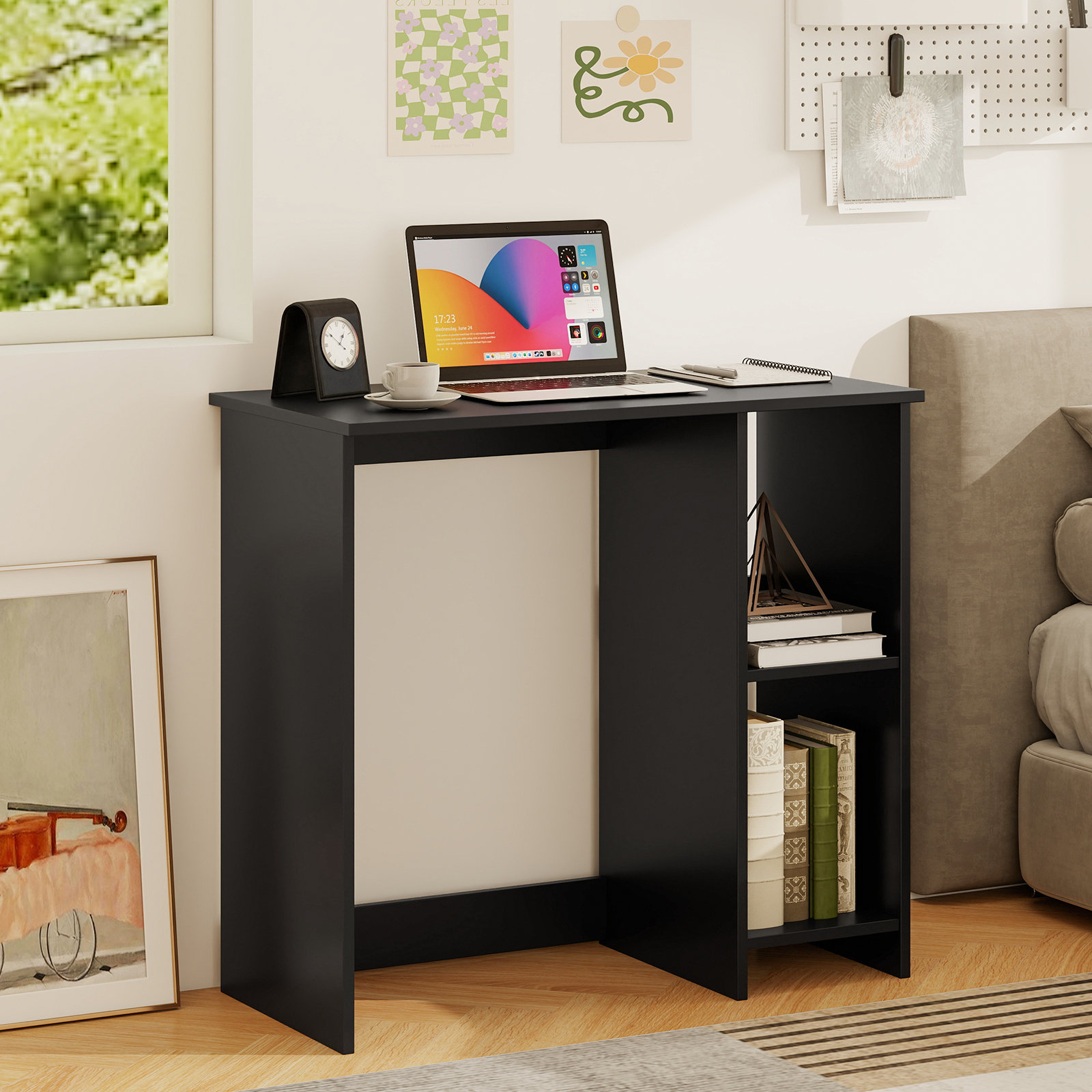 17 Stories Small Computer Desk 80 CM Home Office Desk For Small Space ...