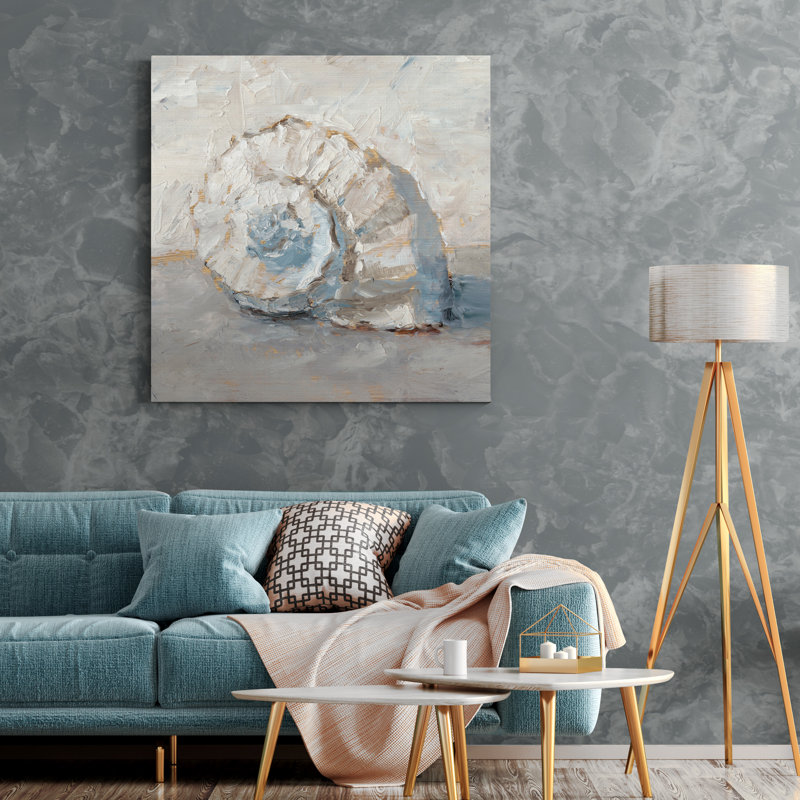 Highland Dunes 'Blue Shell Study III' - Wrapped Canvas Painting Print ...