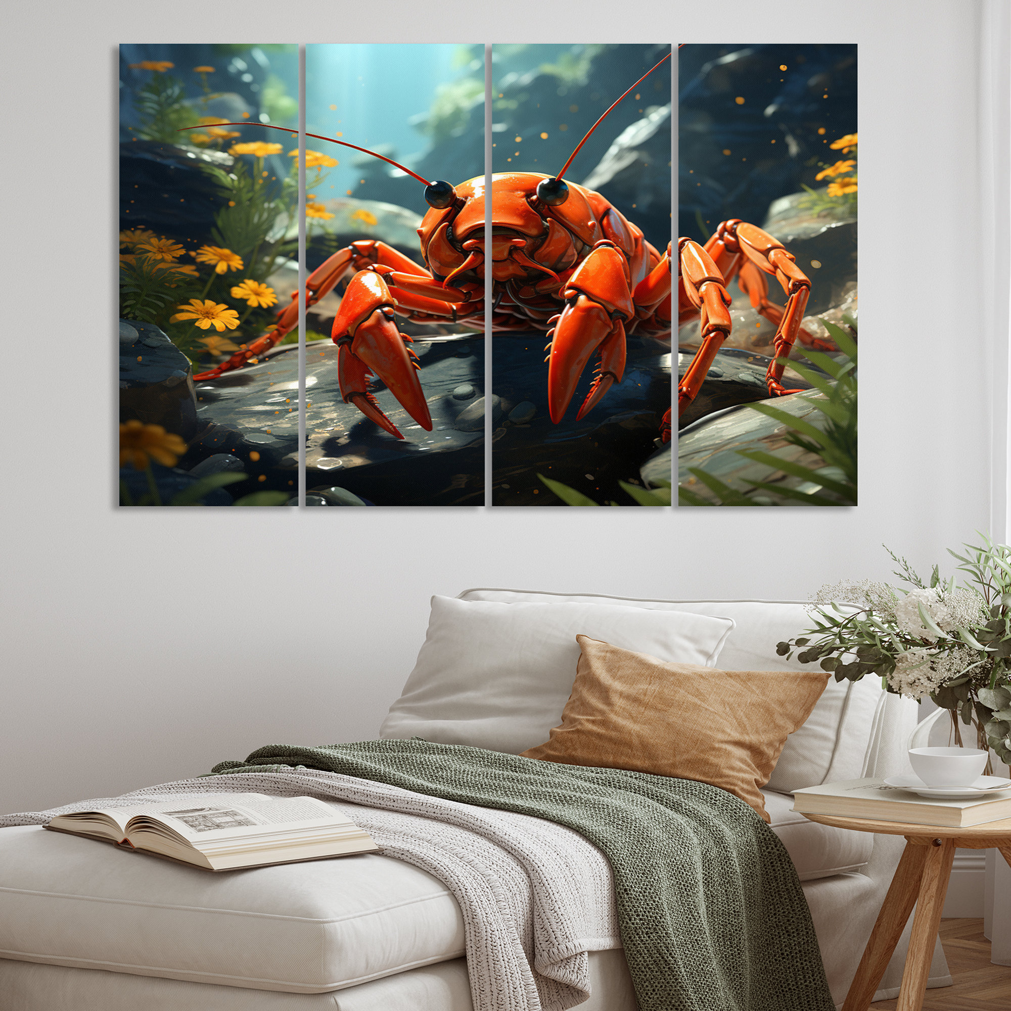 Design Art Écrevisse écrevisse câpres - décoration murale animaux - 4 ...