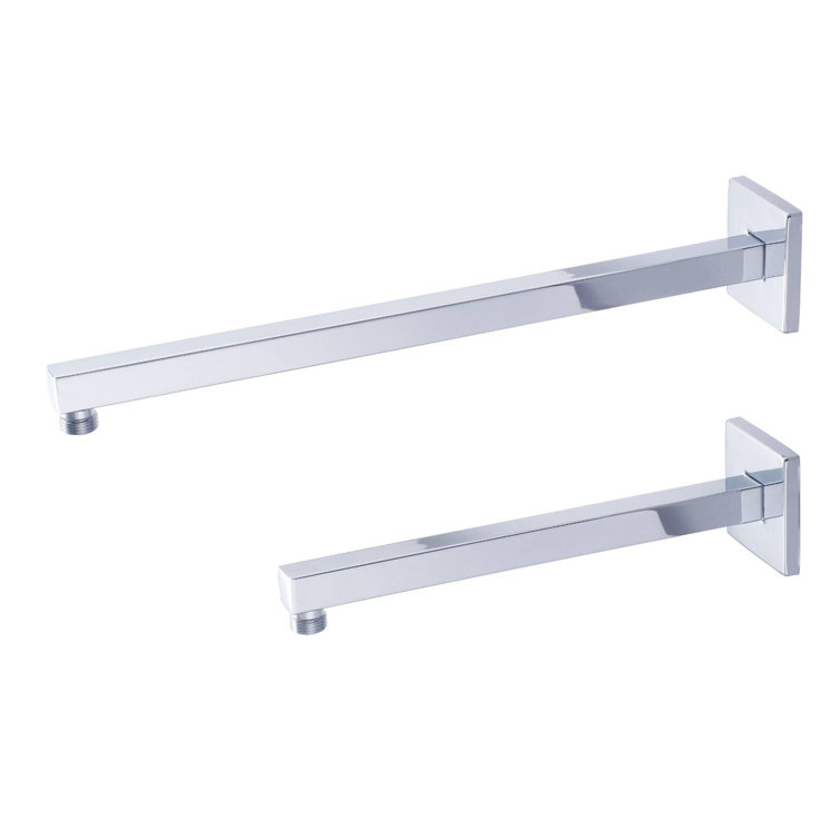 Barclay Wallmount Modern Square Shower Arm with Flange | Wayfair