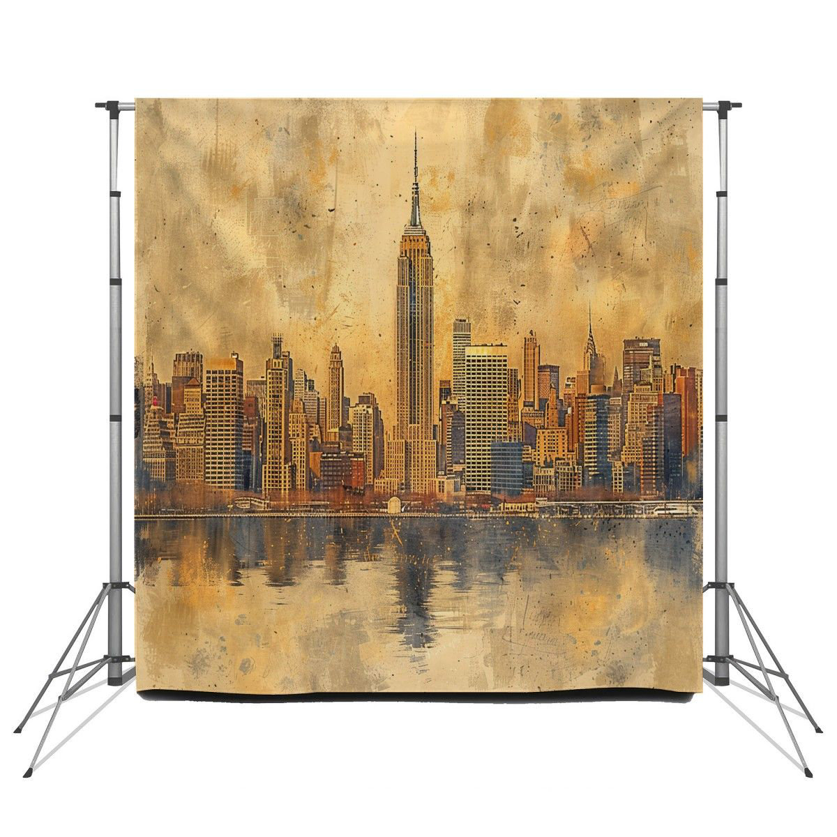 VisionDecor Cityscape Backdrop Architecture Large Urban skyline Photo ...