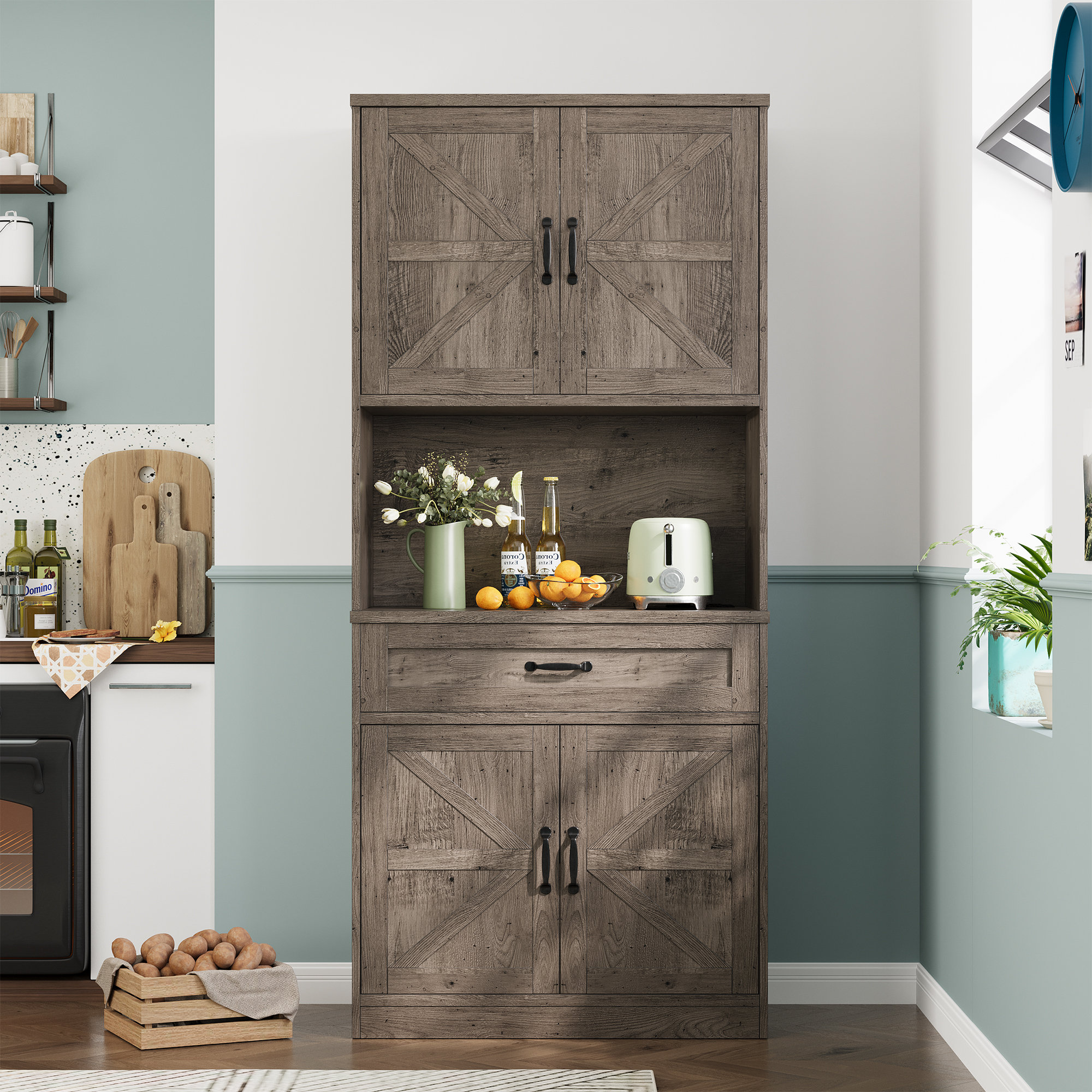 PPorfamilia 71'' Kitchen Pantry & Reviews | Wayfair