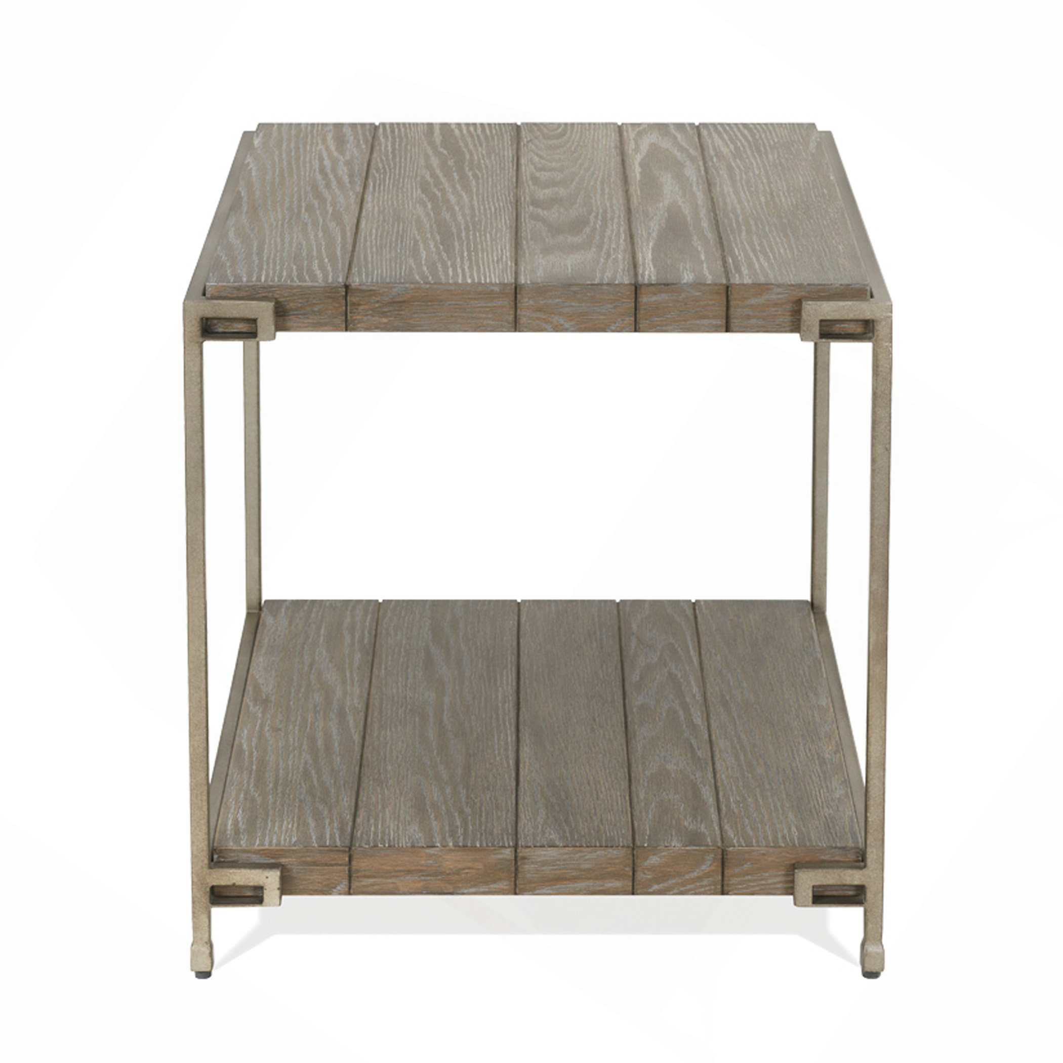 Red Barrel Studio® Corbeta Metal Frame Wood Living Room End Table With ...