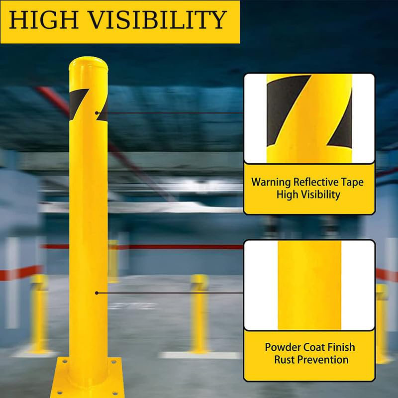YZBAO Powder Coated Safety Bollard Post | Wayfair