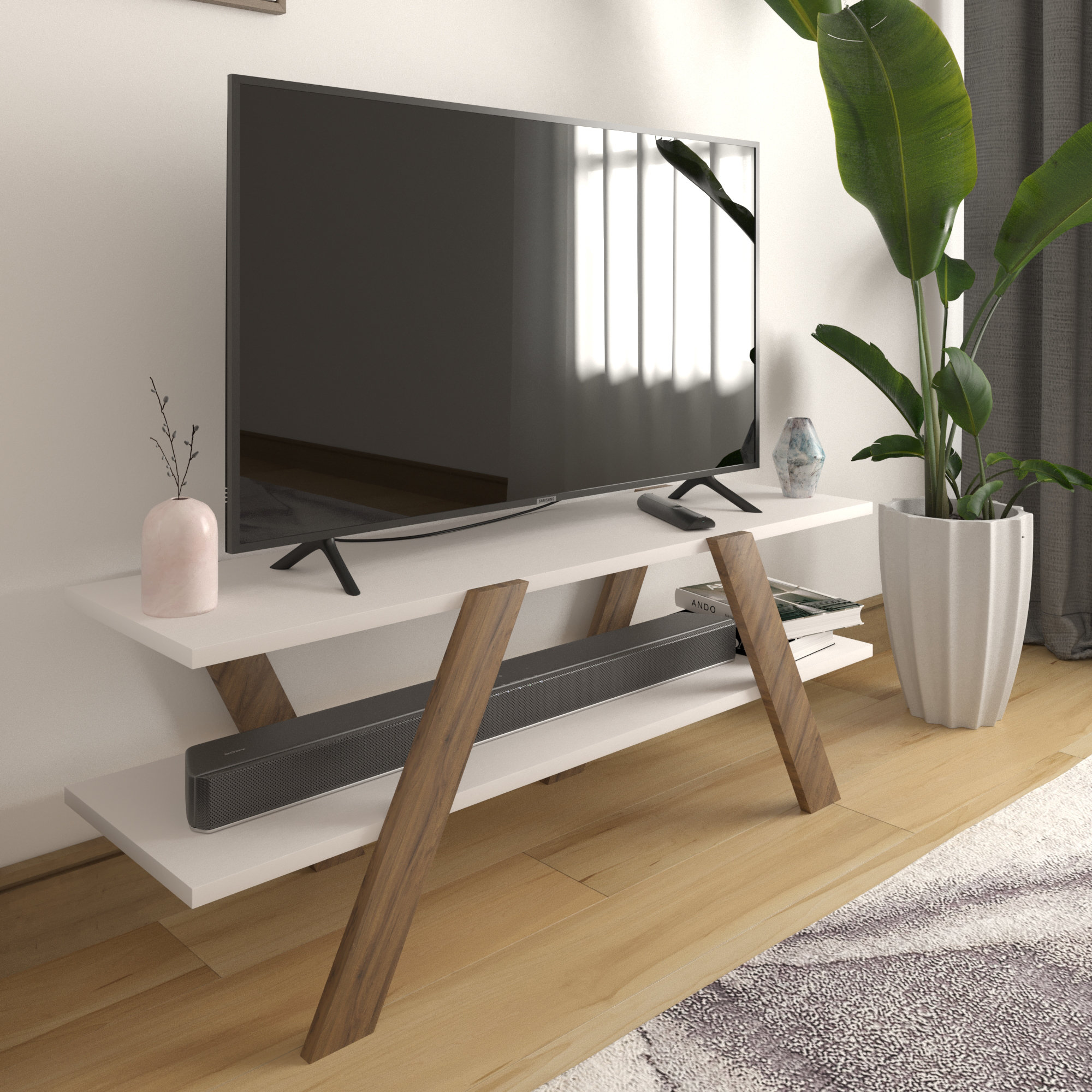 Wade Logan® Zavijah TV Stand for TVs up to 50" & Reviews | Wayfair