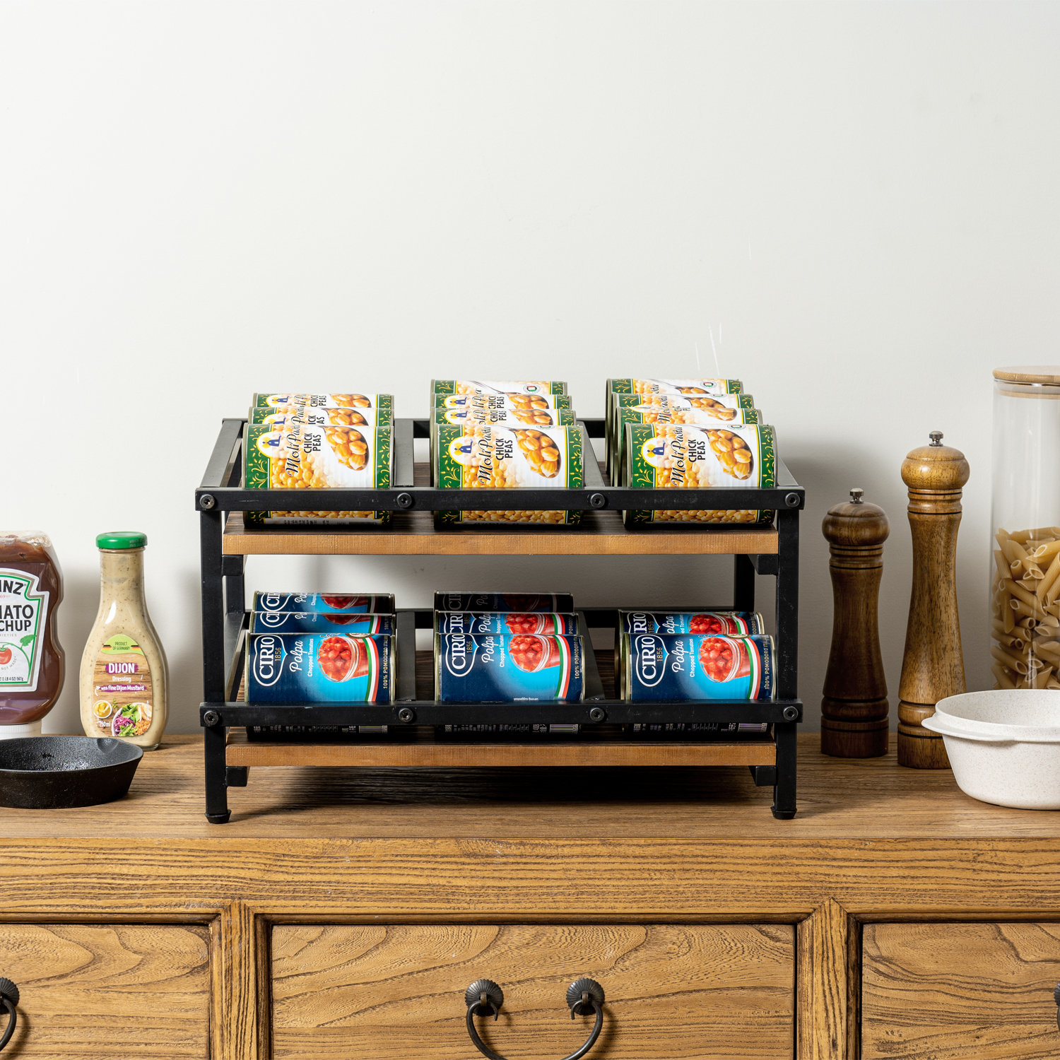 17 Stories Kitchen Countertop Cabinet Can Organizer | Wayfair
