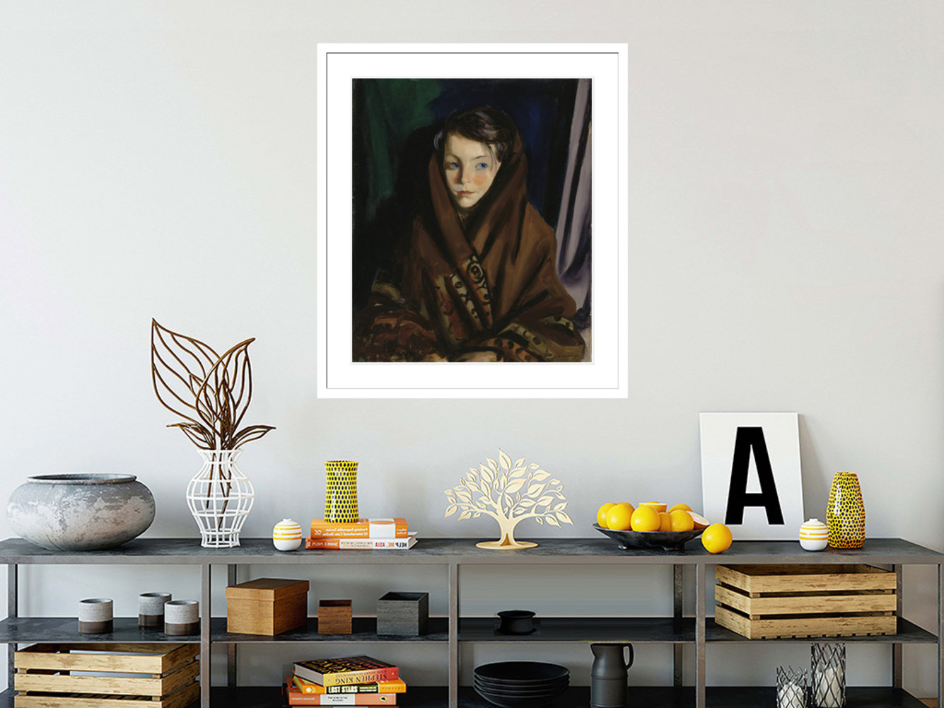 Canora Grey Her Sunday Shawl by Robert Henri -Framed Giclee Print | Wayfair