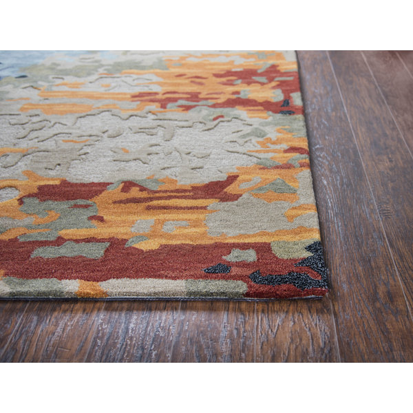 Corrigan Studio® Stearns Abstract Hand-Tufted Tan Area Rug | Wayfair