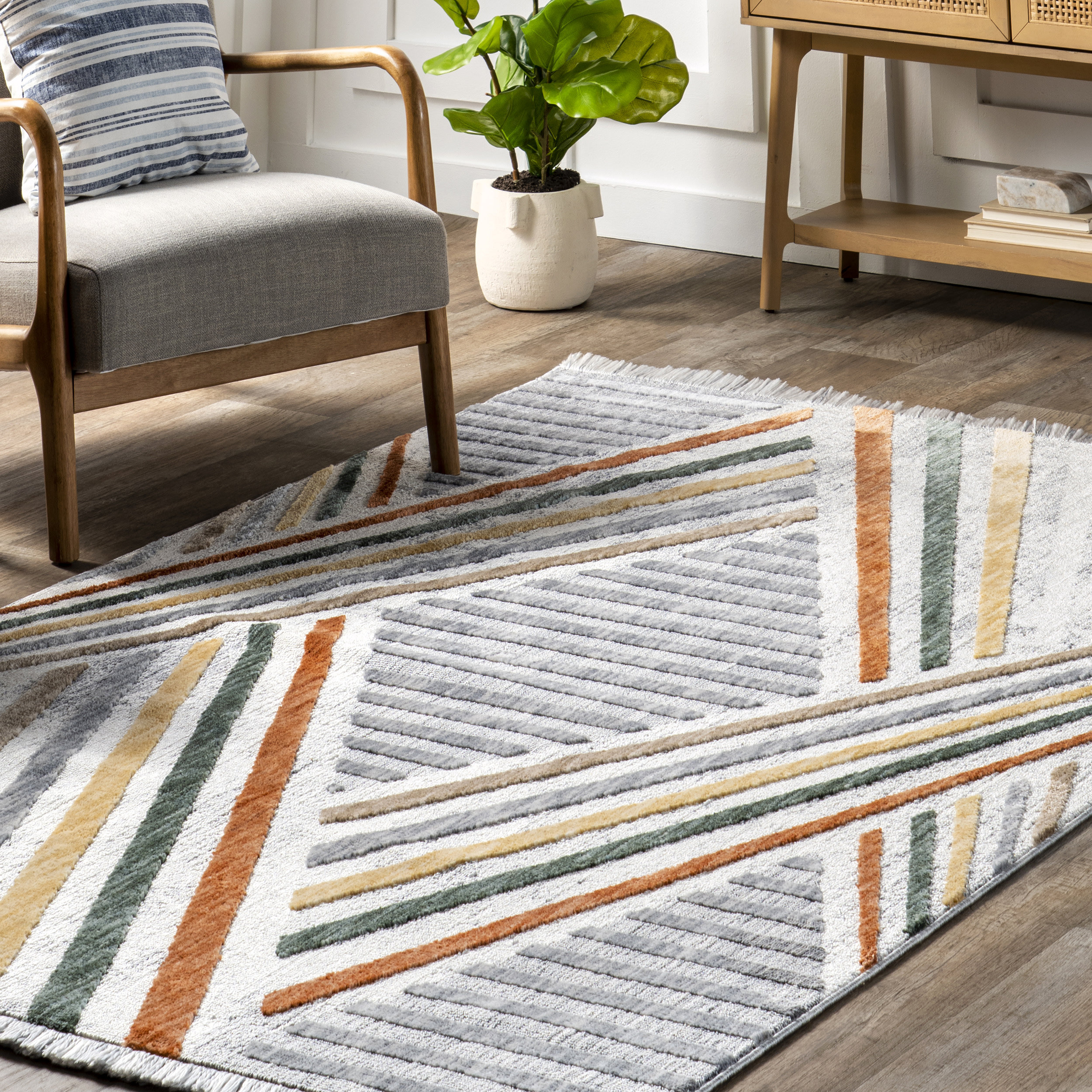 George Oliver ACOS01A_Light Grey Area Rug - Wayfair Canada
