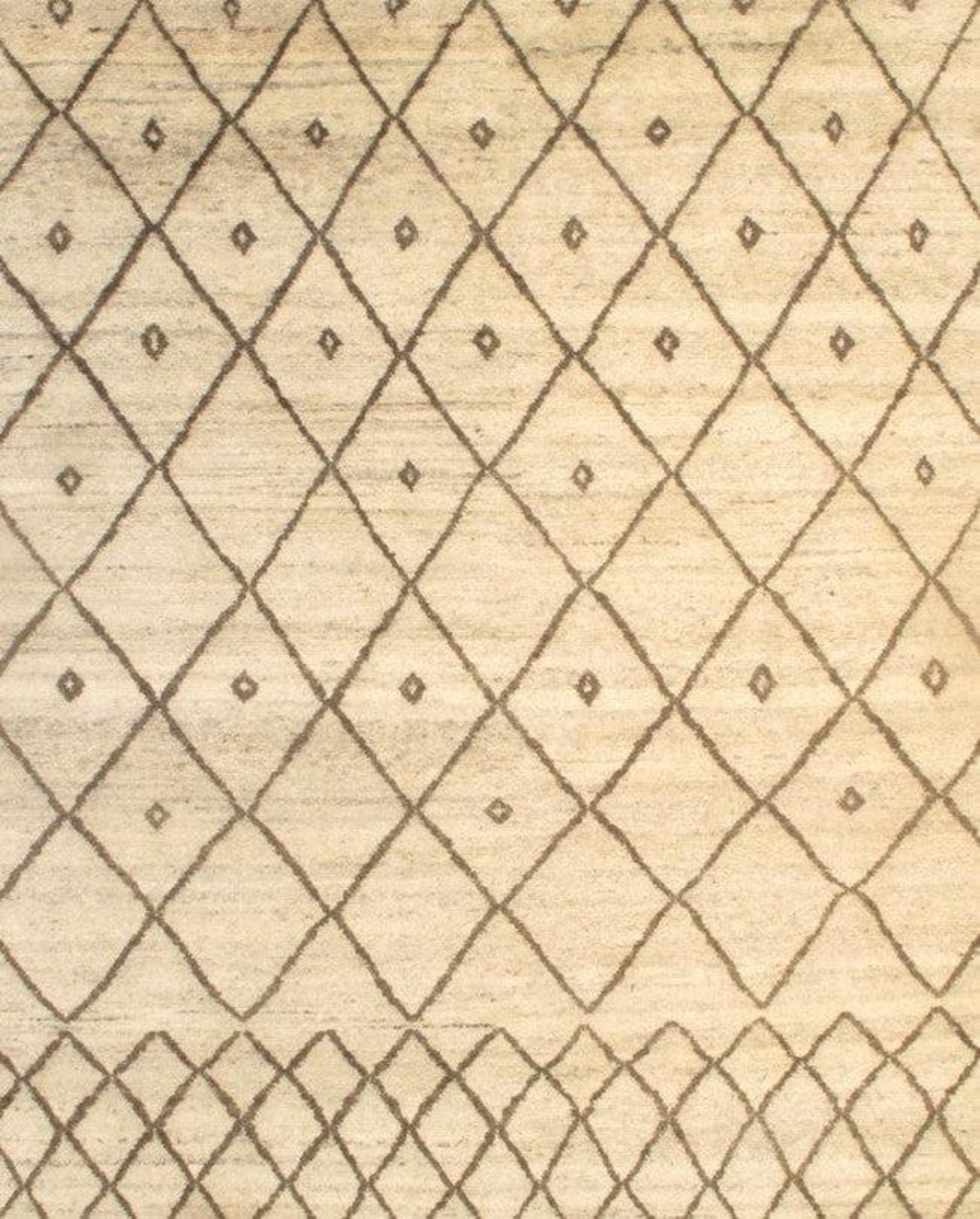 Isabelline Geometric Handmade Rectangle 7'11" x 9'11" Wool/Cotton Area ...