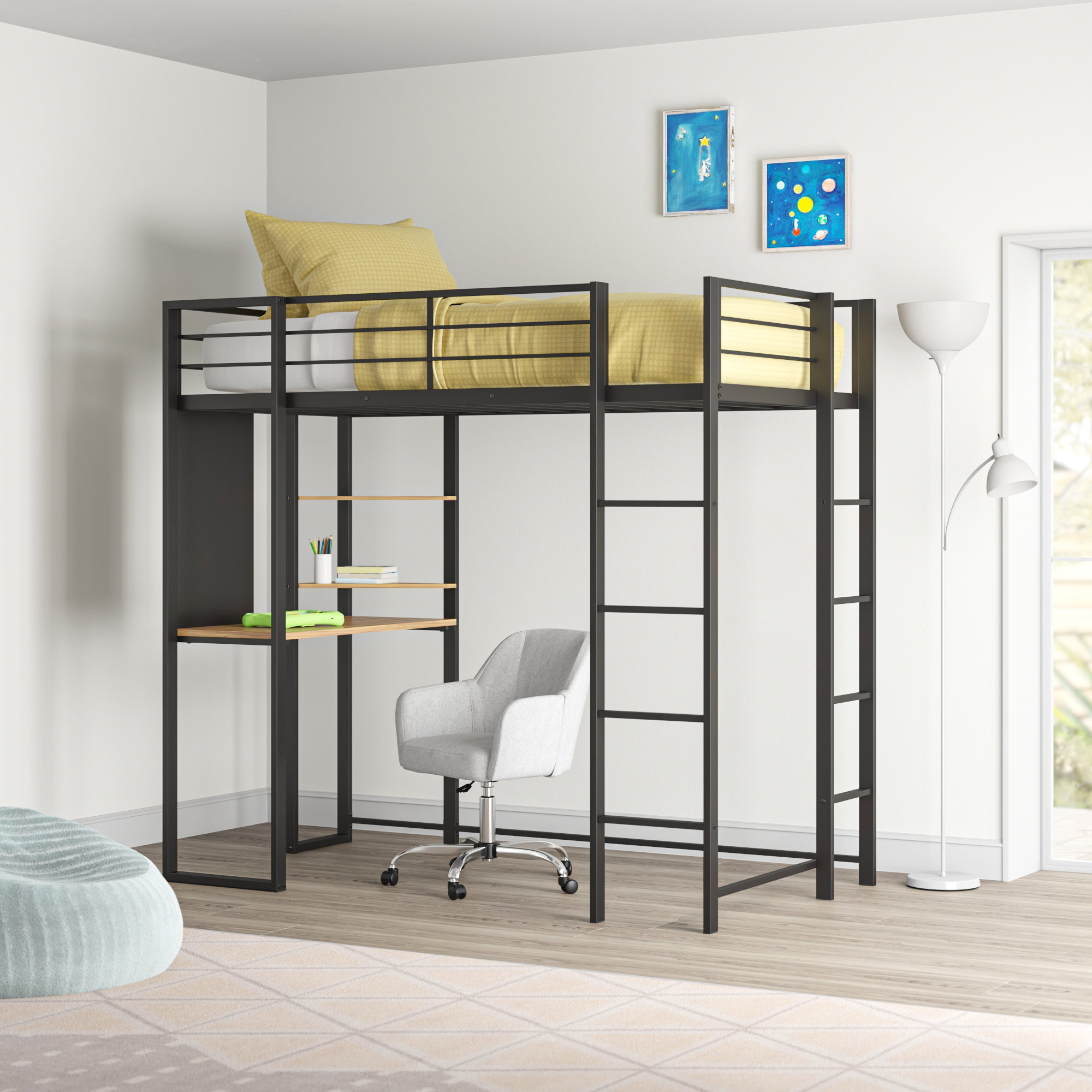 Viv + Rae™ Abington Loft Bed with Built-in-Desk & Reviews | Wayfair
