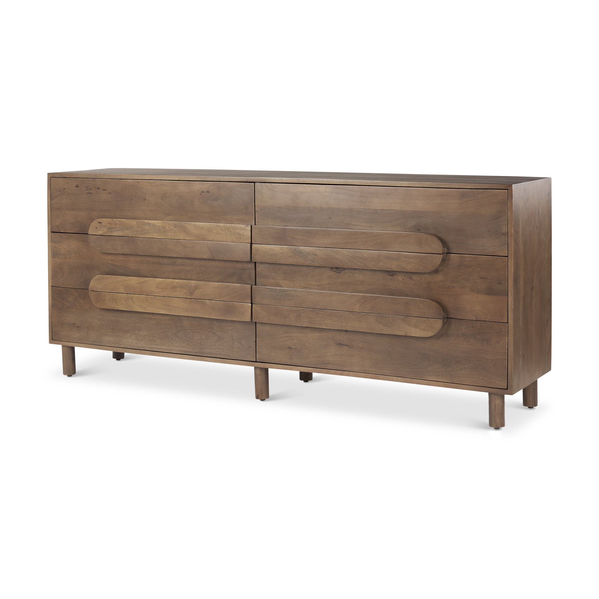 Corrigan Studio® Savarna 6 Drawer 74.3'' W Solid Wood Sideboard ...