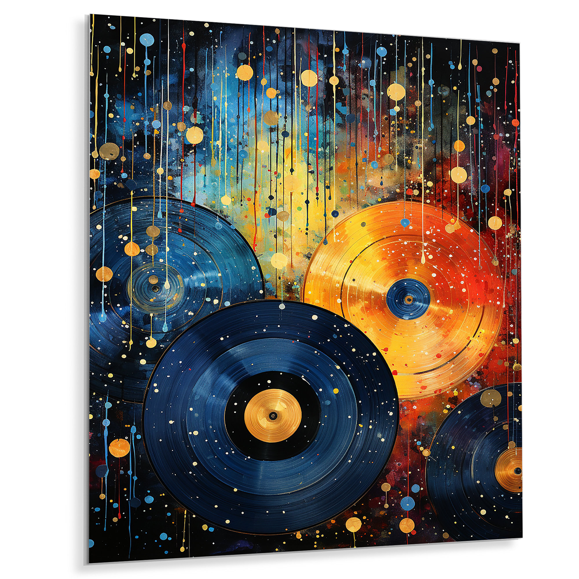 Bungalow Rose Colorful Vinyl Record Rhapsody - Vinyl Records Metal Wall ...