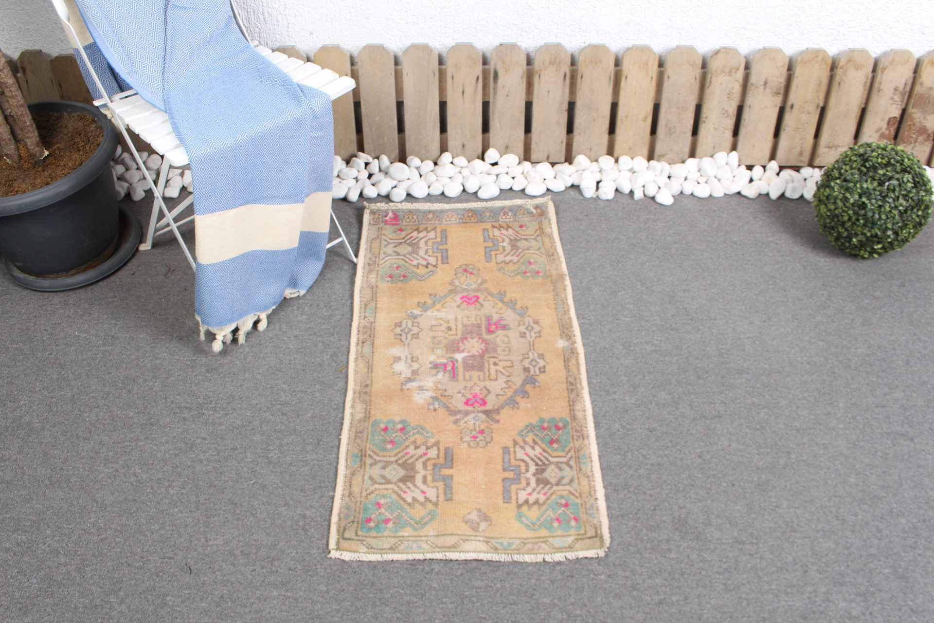 Bungalow Rose Vintage Turkish Small Wool Rug in Perfect for Entryways ...