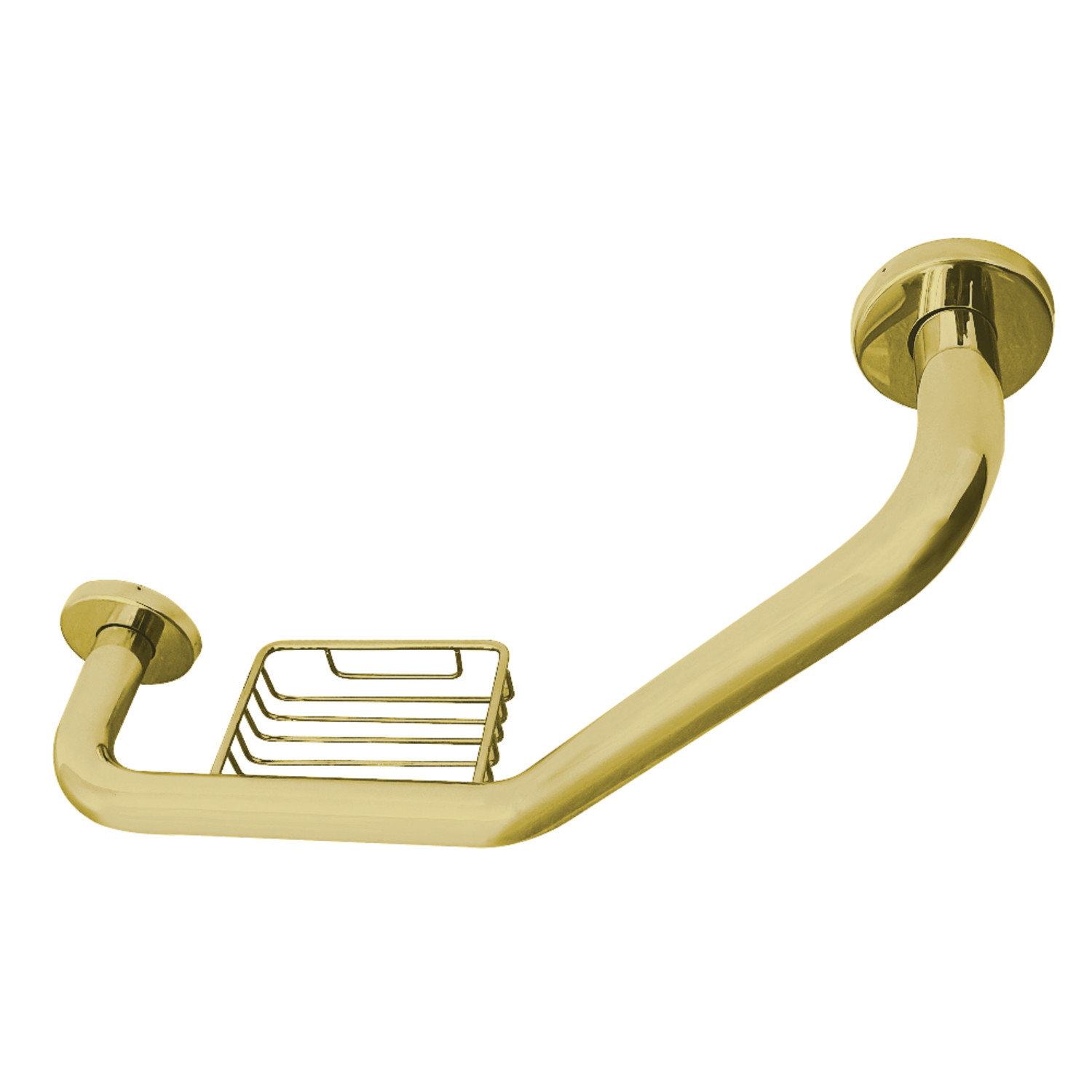 Kingston Brass Meridian 10-Inch x 12-Inch Angled Grab Bar with Soap ...
