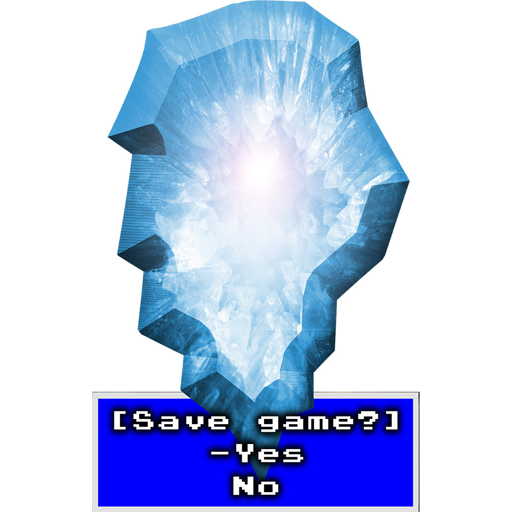 Wet Paint Printing VG RPG Save Crystal Cardboard Cutout Standee Standup ...