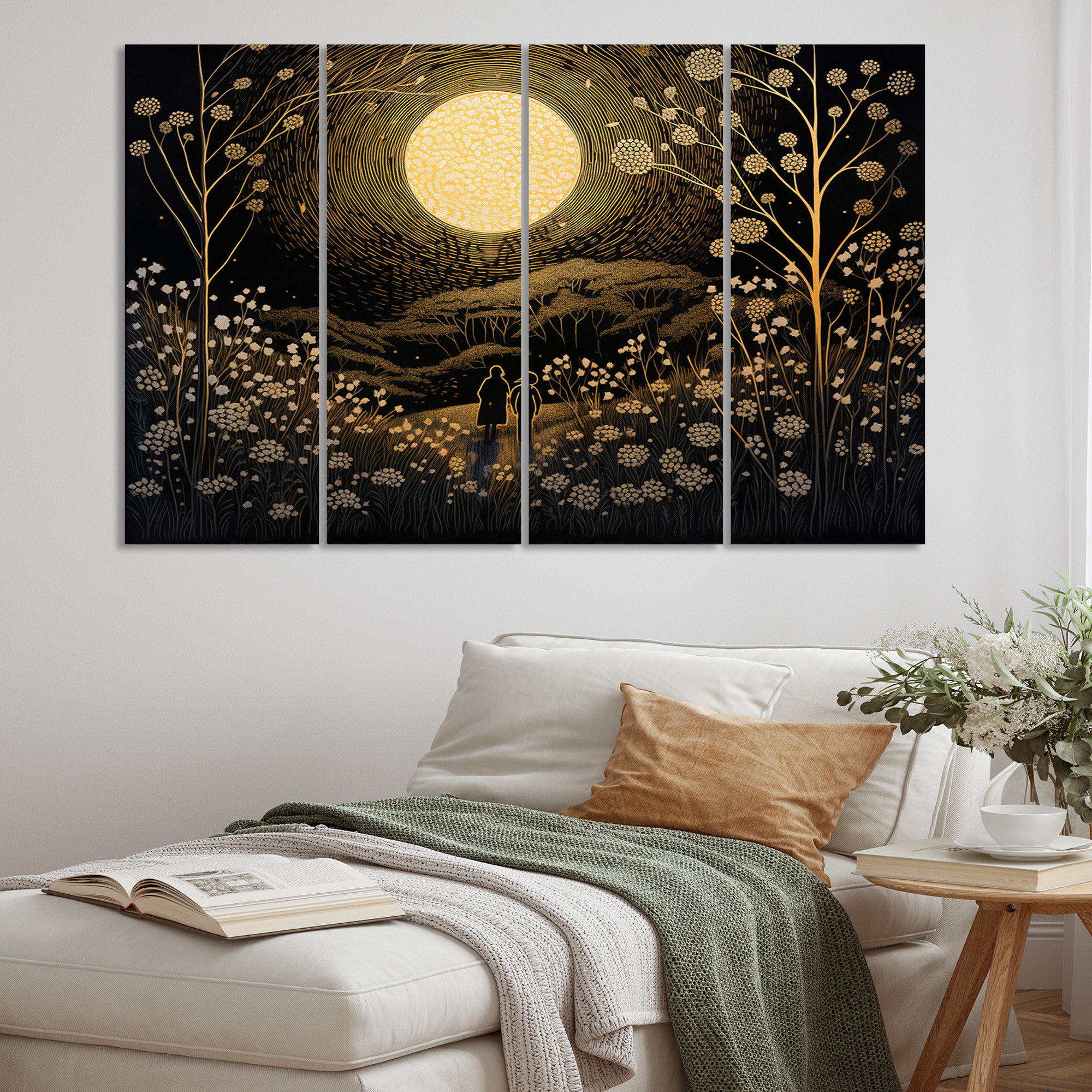 Winston Porter " Countryside Romance Magical Full Moon Trees I " 4 ...