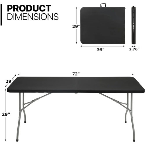 Wewdigi 72'' Rectangular Portable Folding Table | Wayfair