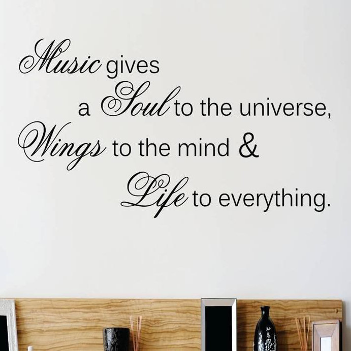Design With Vinyl Music Gives A Soul To The Universe Wall Decal | Wayfair