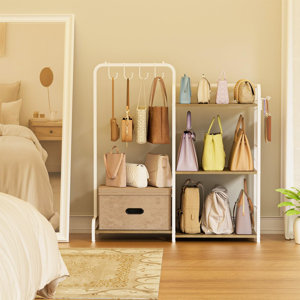 ColorLife Purse Organizer With Purse Hanger And Purse Hooks For Bag ...