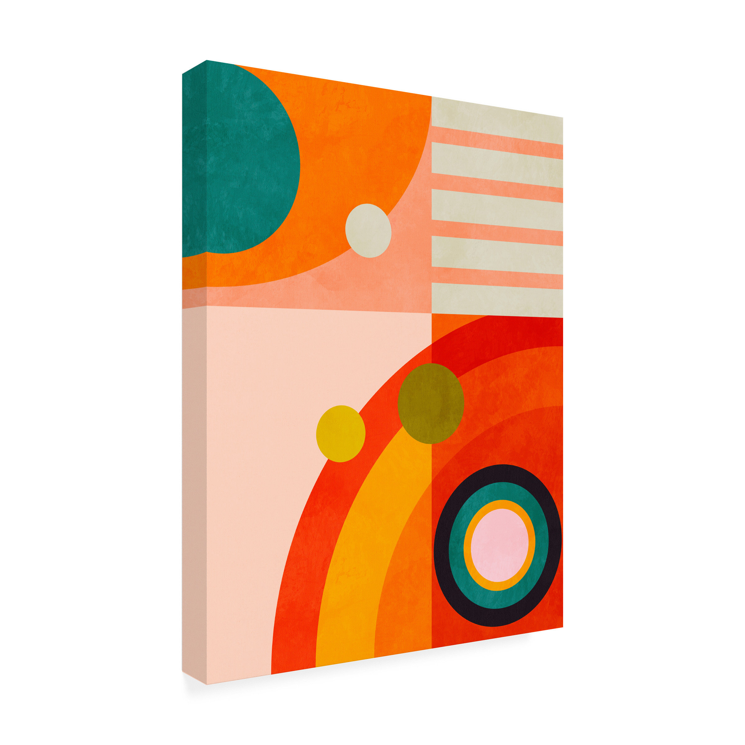 Trademark Fine Art Playing Around Shapes 3 On Canvas by Henk Van ...