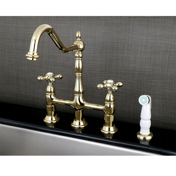 Polished Brass Kitchen Faucets You'll Love | Wayfair