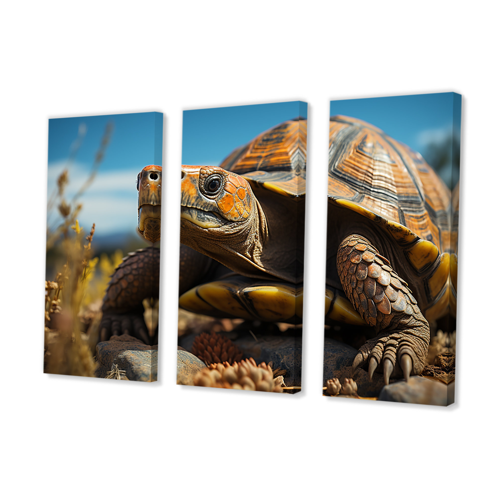 Bay Isle Home™ Symbolism - Turtle Animal Canvas Wall Art Set | Wayfair