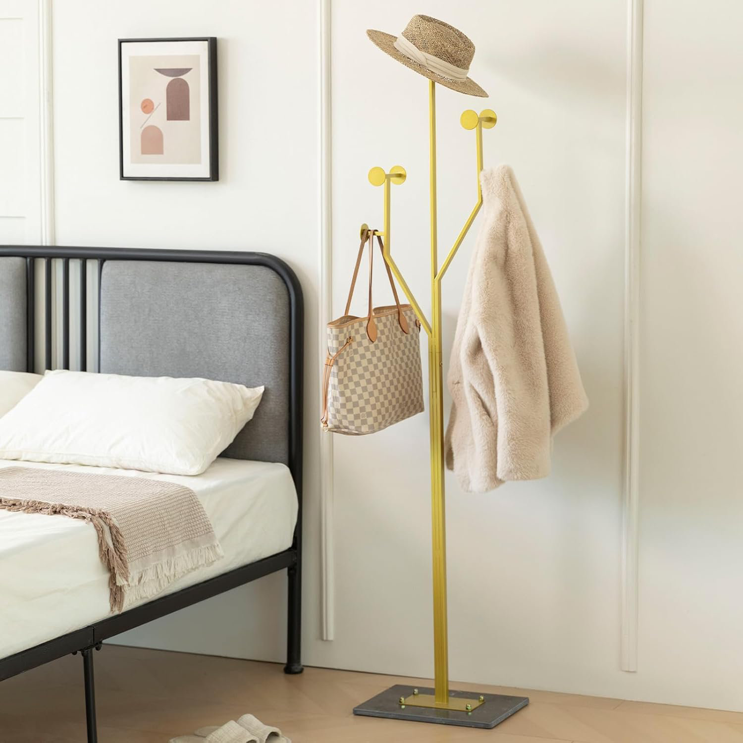 Everly Quinn Heavy Duty Coat Rack Tree Shaped Metal Independent Coat ...