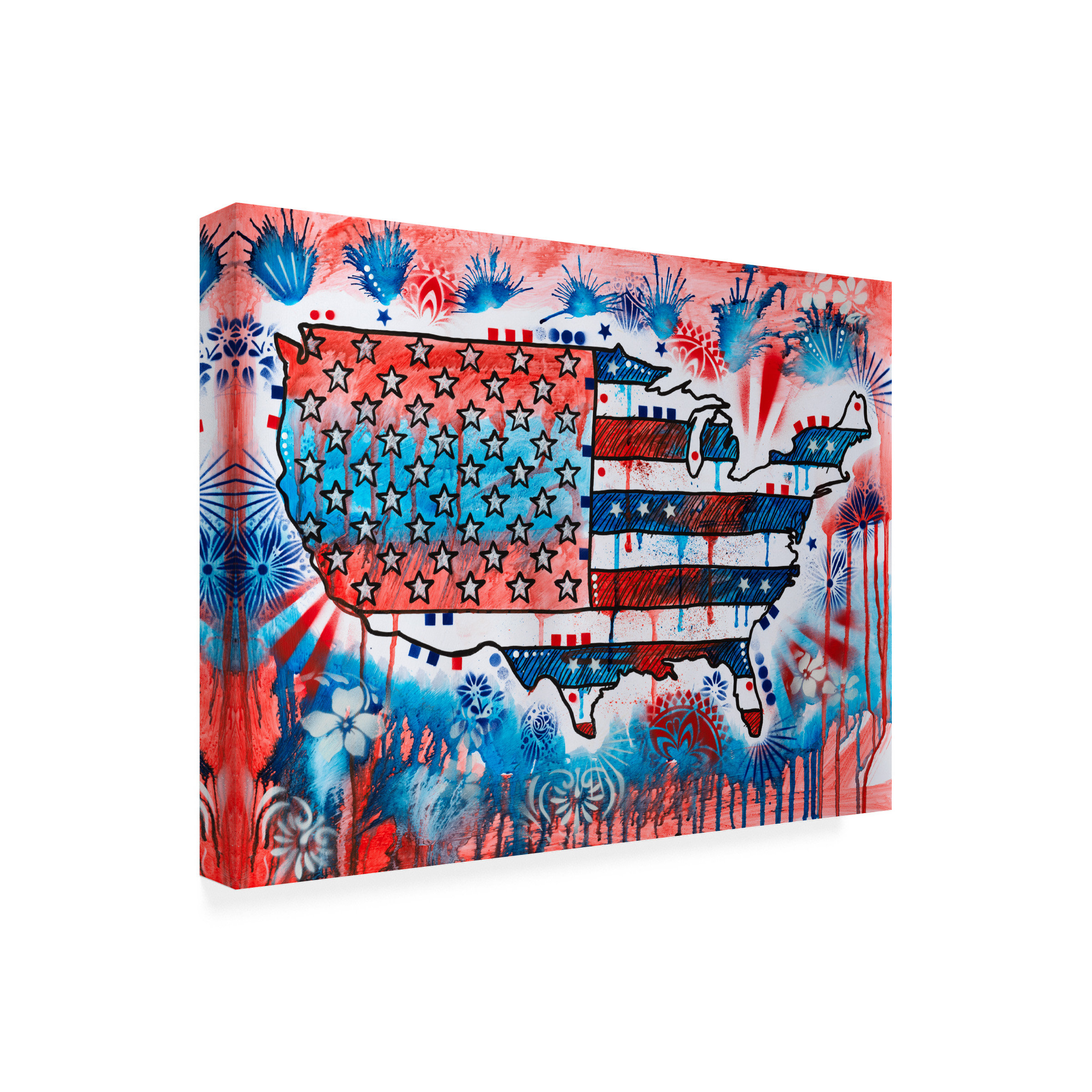 Winston Porter Senecaville Dean Russo America United Canvas Art | Wayfair