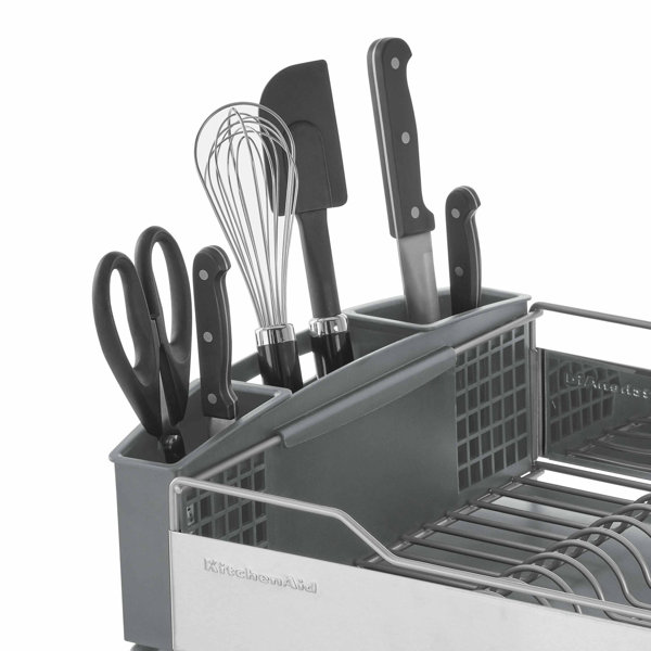 KitchenAid® Full Size Dish Rack, Light Grey & Reviews | Wayfair