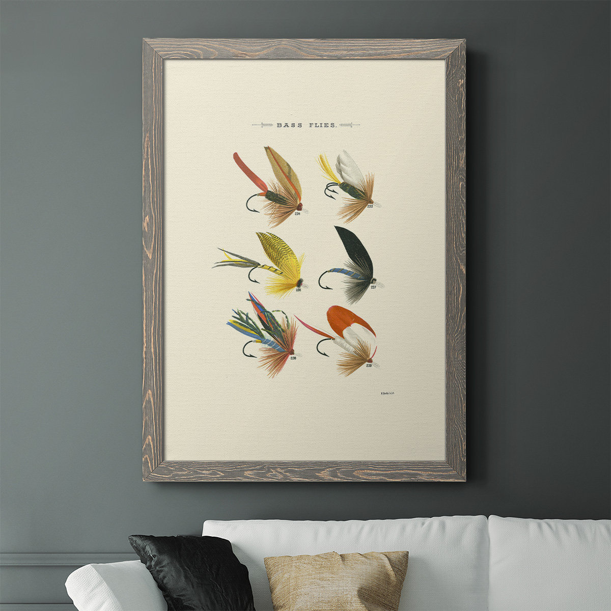 August Grove Bass Flies I-Premium Framed Canvas - Ready To Hang 17 ...