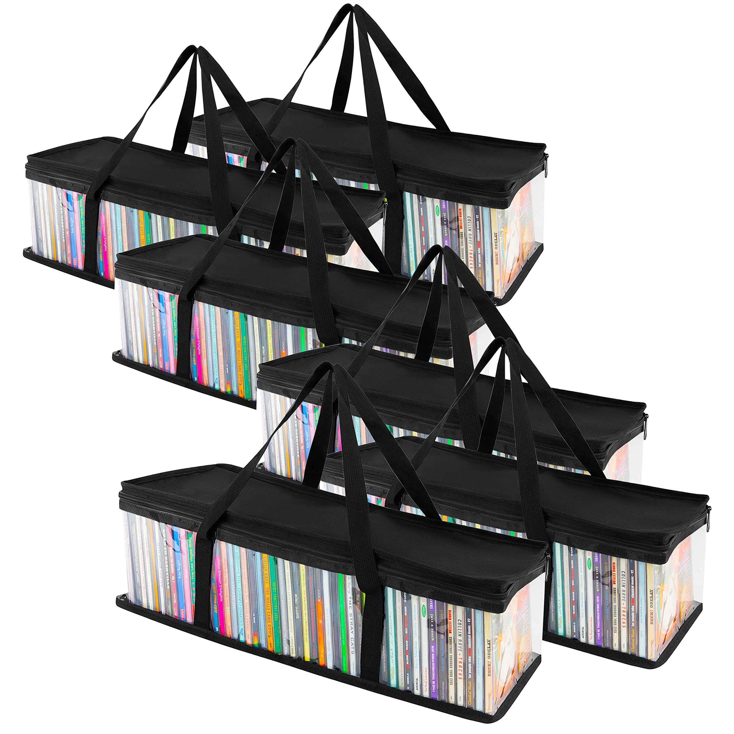Ebern Designs CD Storage Bags (6 Pack) - Transparent PVC Media Storage ...