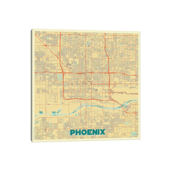 Williston Forge Phoenix Retro Urban Blueprint Map by Hubert Roguski ...