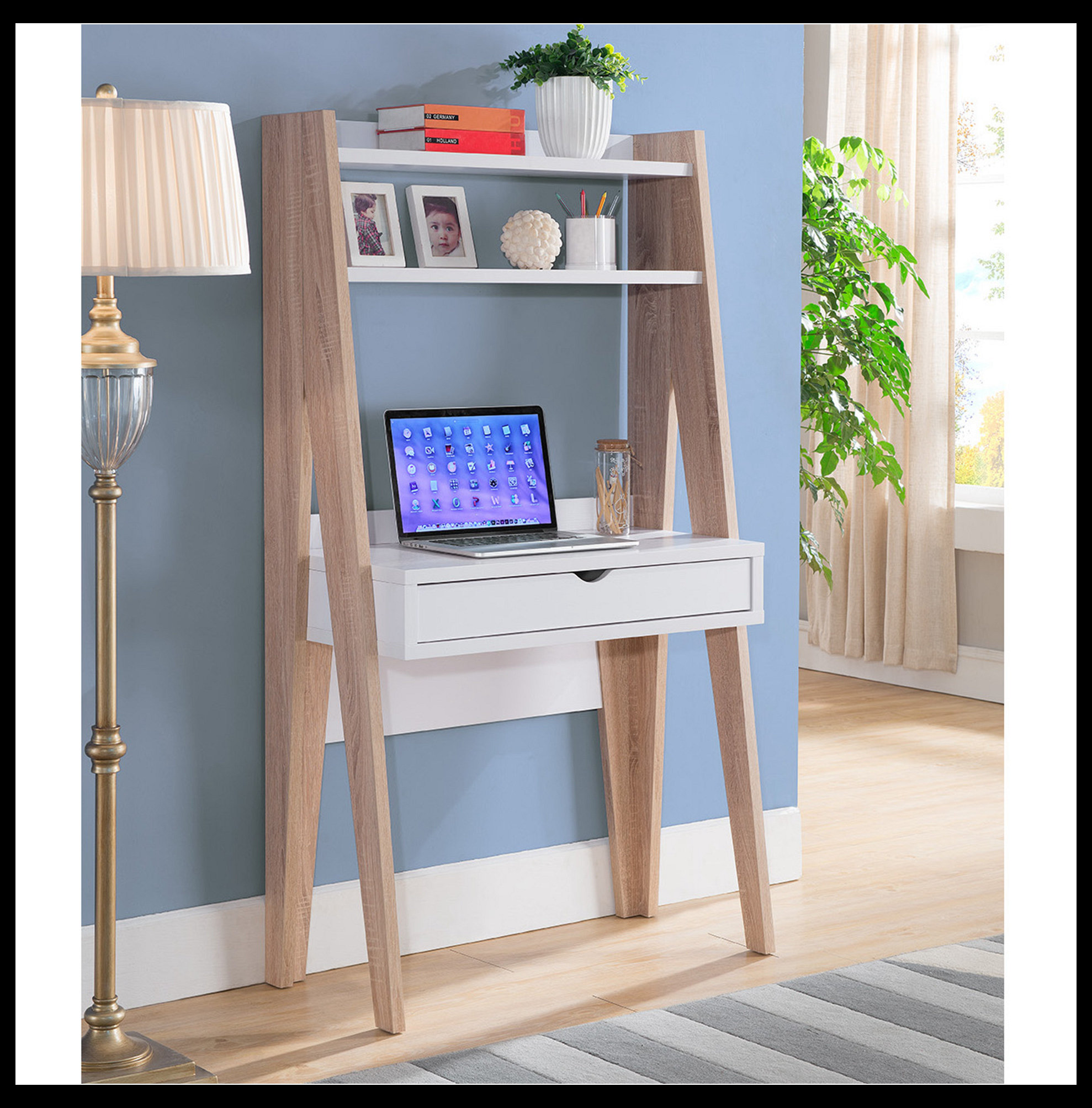 Ebern Designs Darold 33.5'' W Rectangle Leaning / Ladder Desk | Wayfair