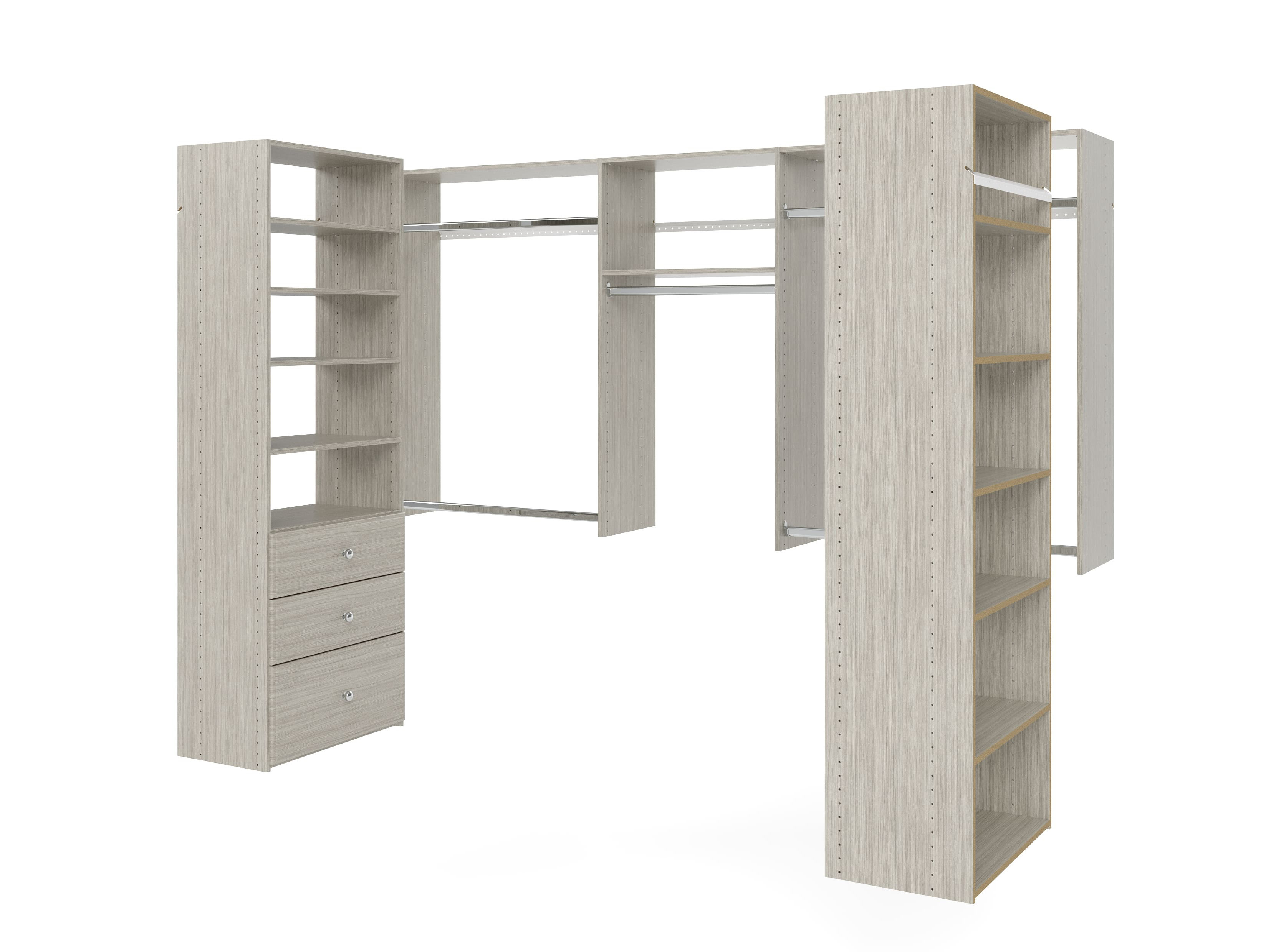 Dotted Line™ Grid 96" W Closet System Walk-In Sets & Reviews | Wayfair